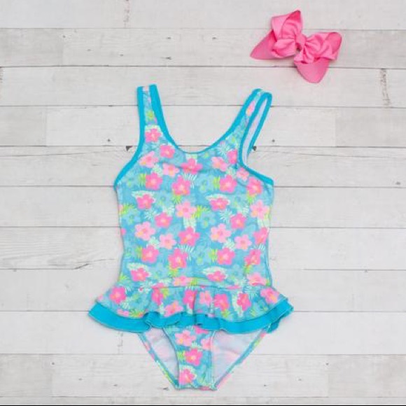 Swim | Nwt Pastel Floral Ruffle One Piece Swimsuit | Poshmark